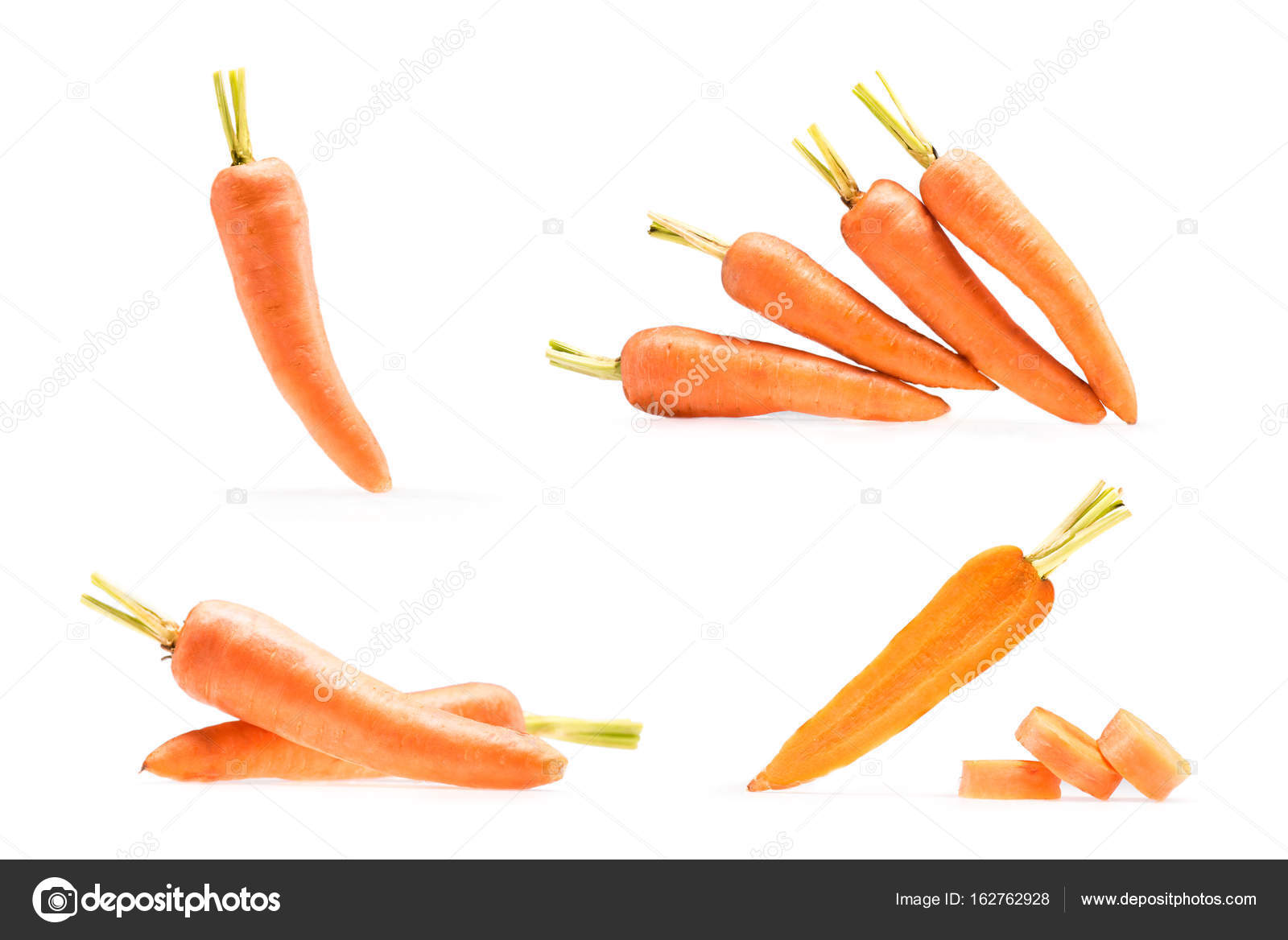 Collage of various compositions with carrots Stock Photo by ...