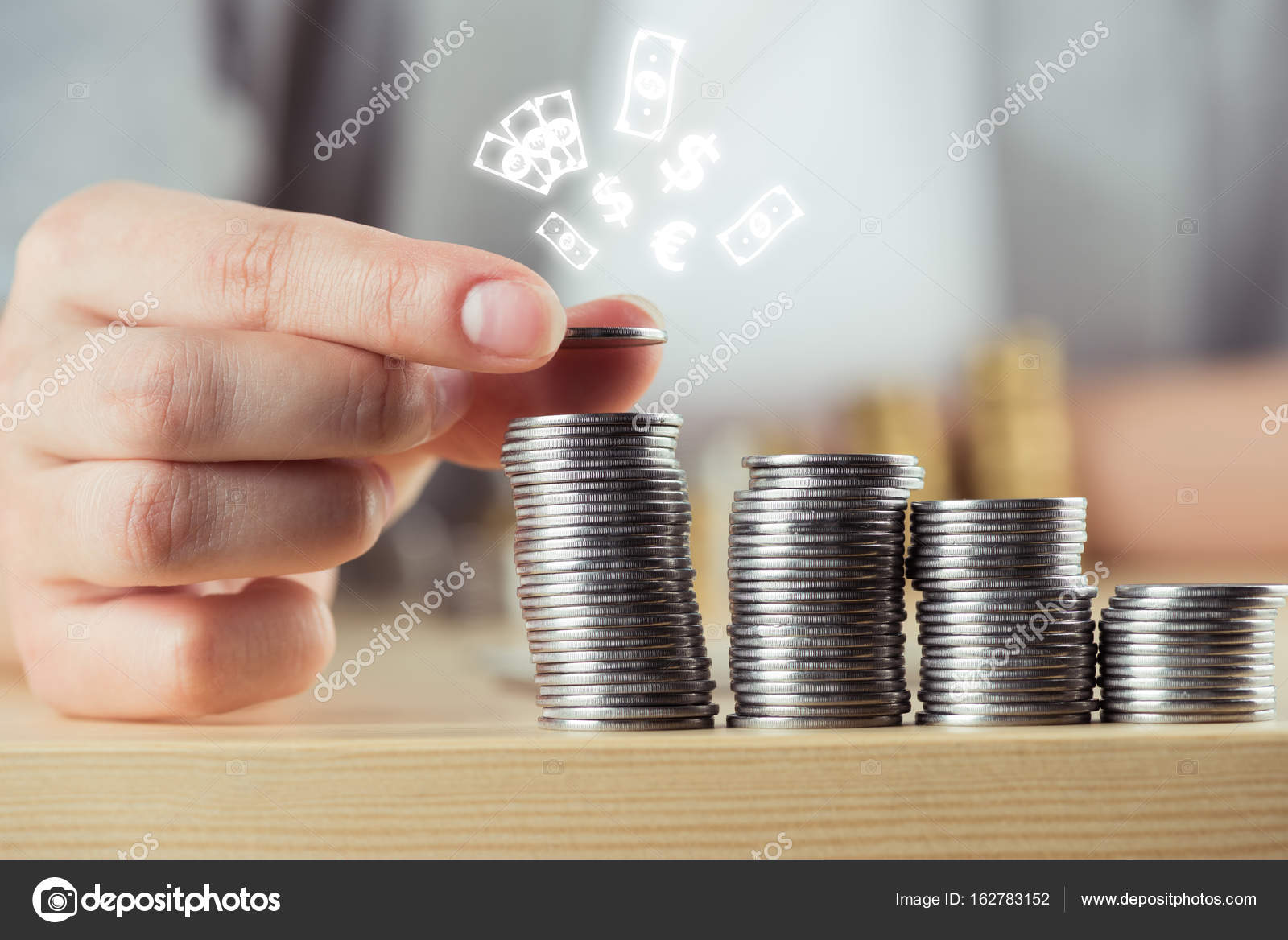 Person stacking coins Stock Photo by ©VadimVasenin 162783152