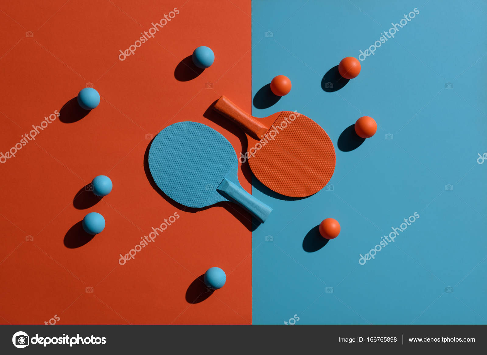 Ping pong rackets and balls — Stock Photo © VadimVasenin #166765898