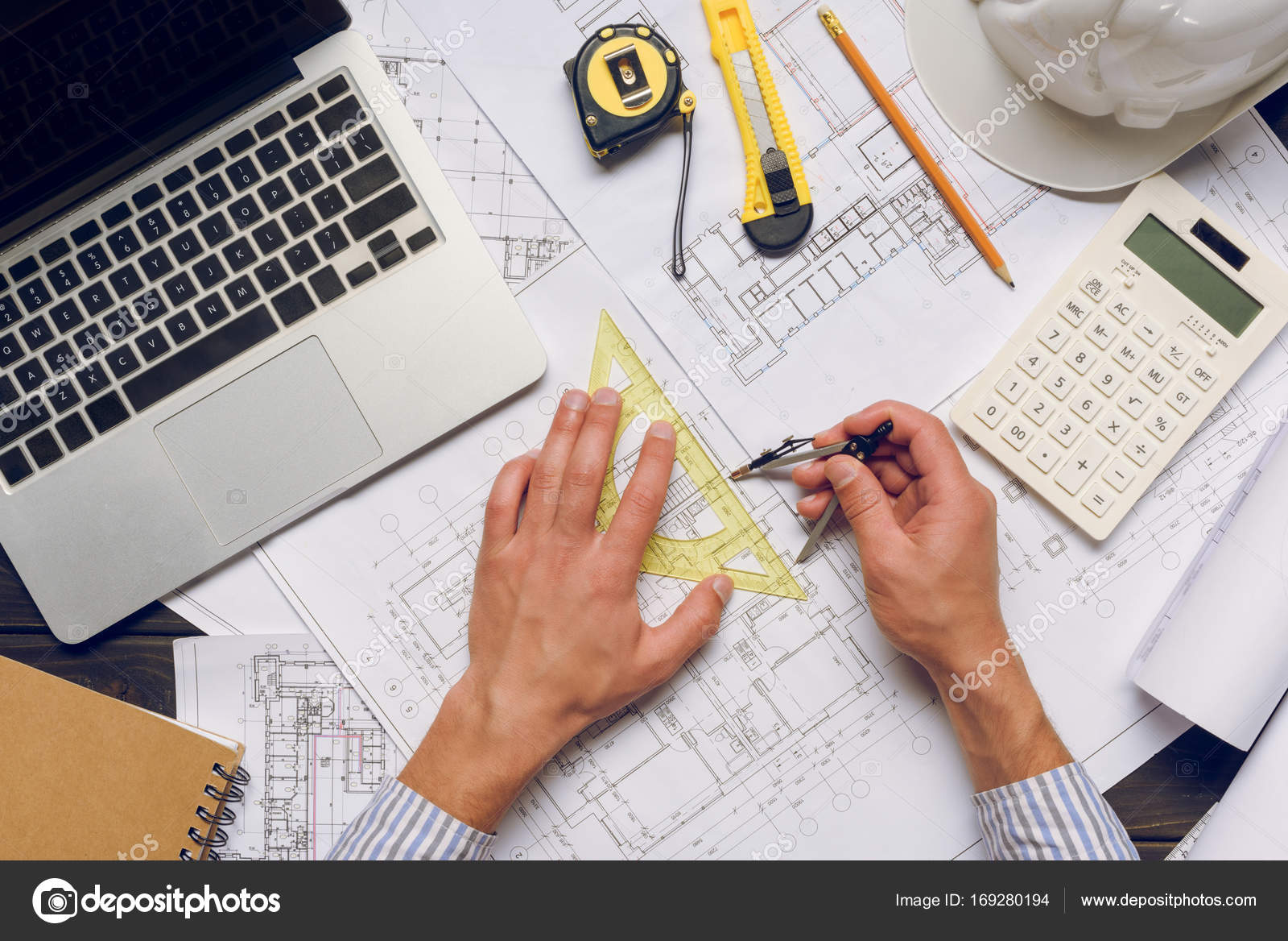 Architect working on architectural project — Stock Photo © VadimVasenin ... Architect working on architectural project — Stock Photo © VadimVasenin ...