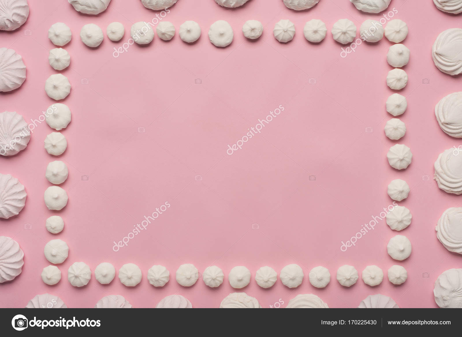 Frame of white marshmallows — Free Stock Photo © VadimVasenin #170225430