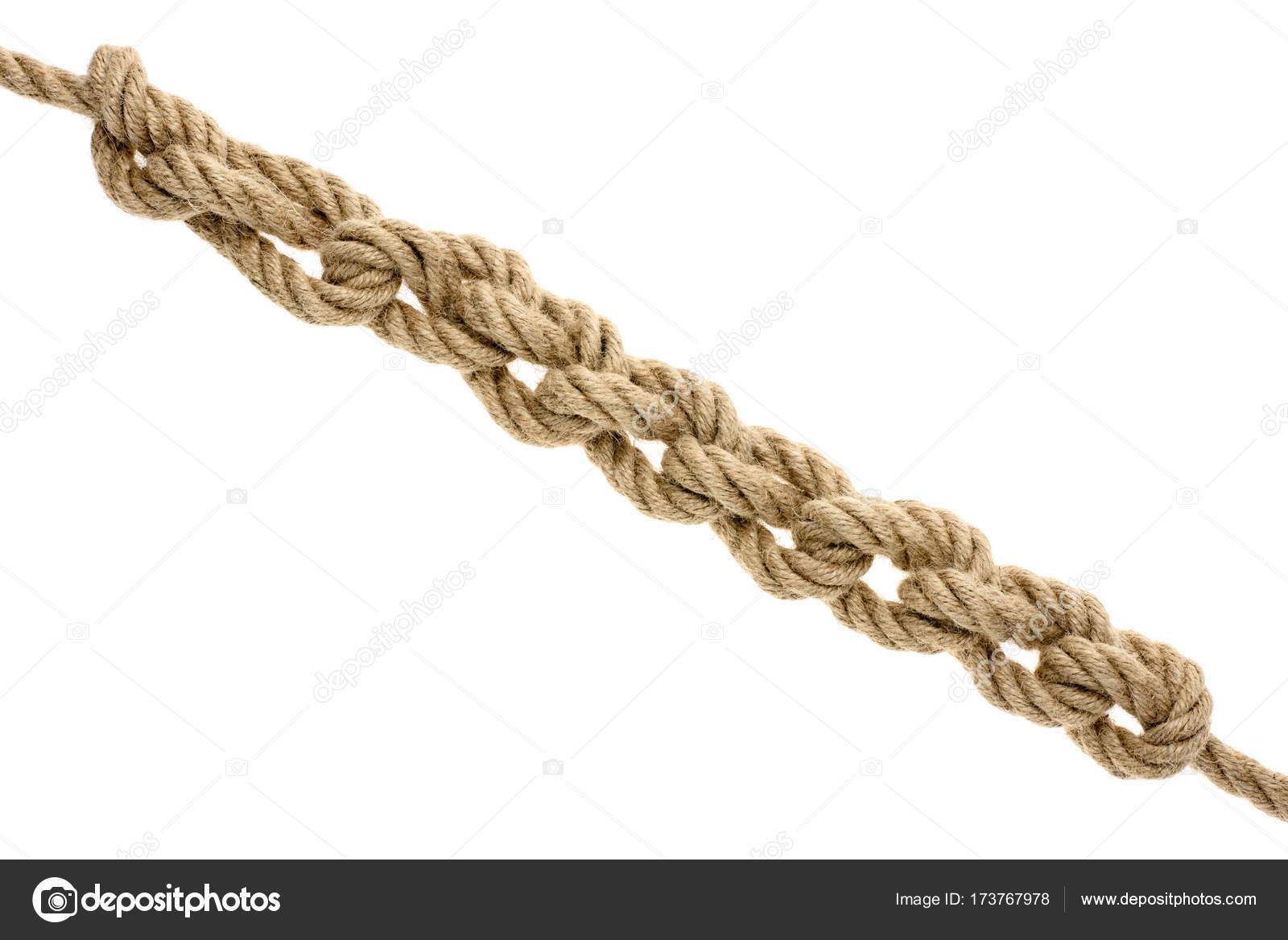 Tied rope with knots — Stock Photo © VadimVasenin #173767978