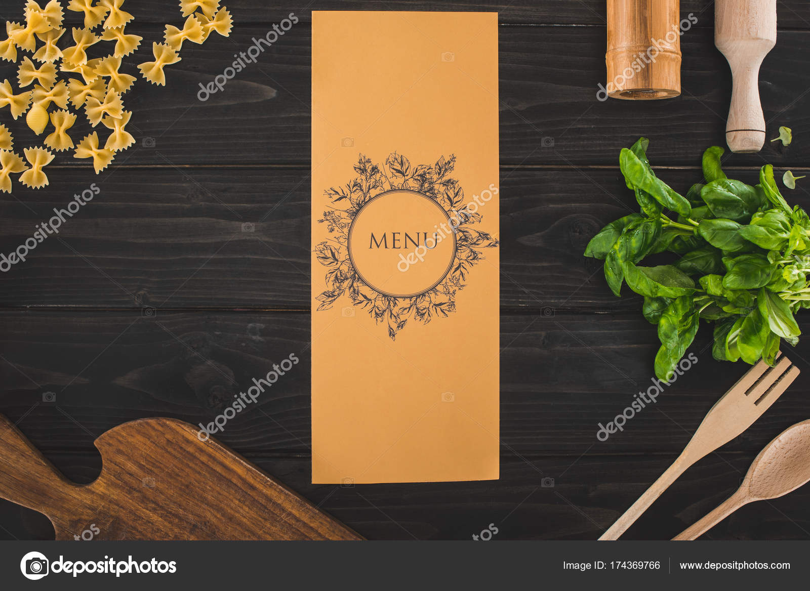 Restaurant menu and ingredients — Stock Photo © VadimVasenin #174369766