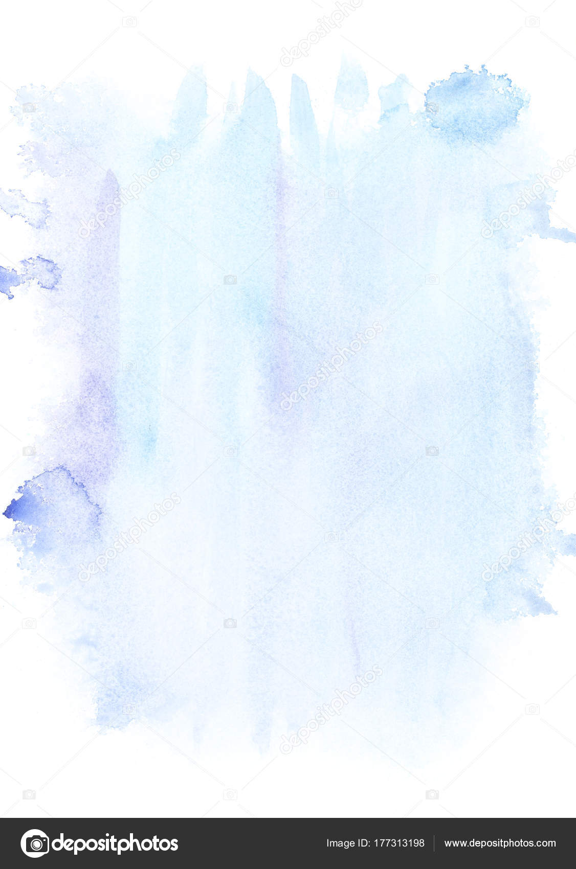 Abstract Painting Light Blue Paint Blots Strokes White — Stock Photo ...