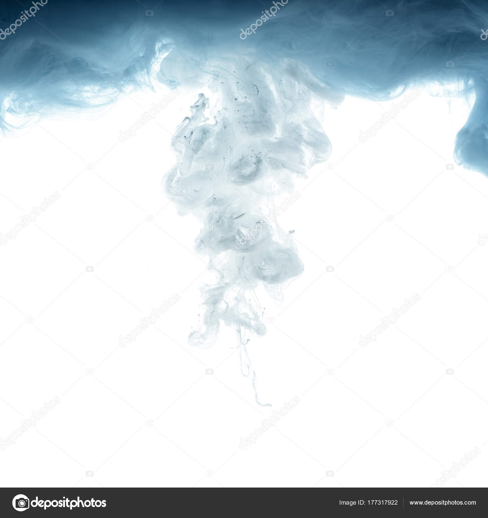 Close View Grey Ink Splash Isolated White — Stock Photo © VadimVasenin ...