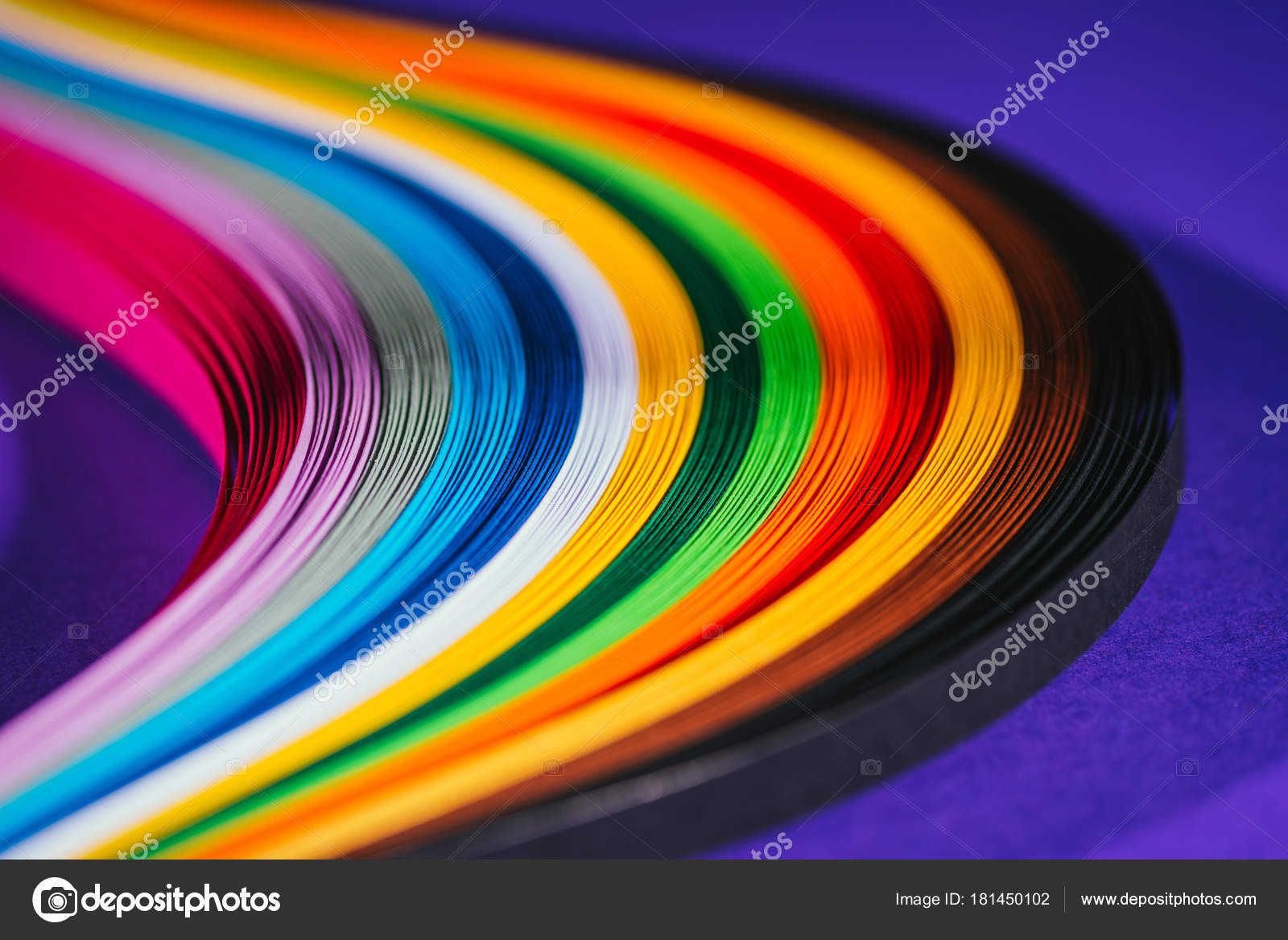 Colored Bright Quilling Paper Stripes Purple — Stock Photo ...