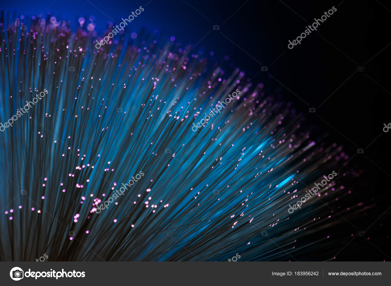 Close Blue Fiber Optics Texture Background Communication Technology ...