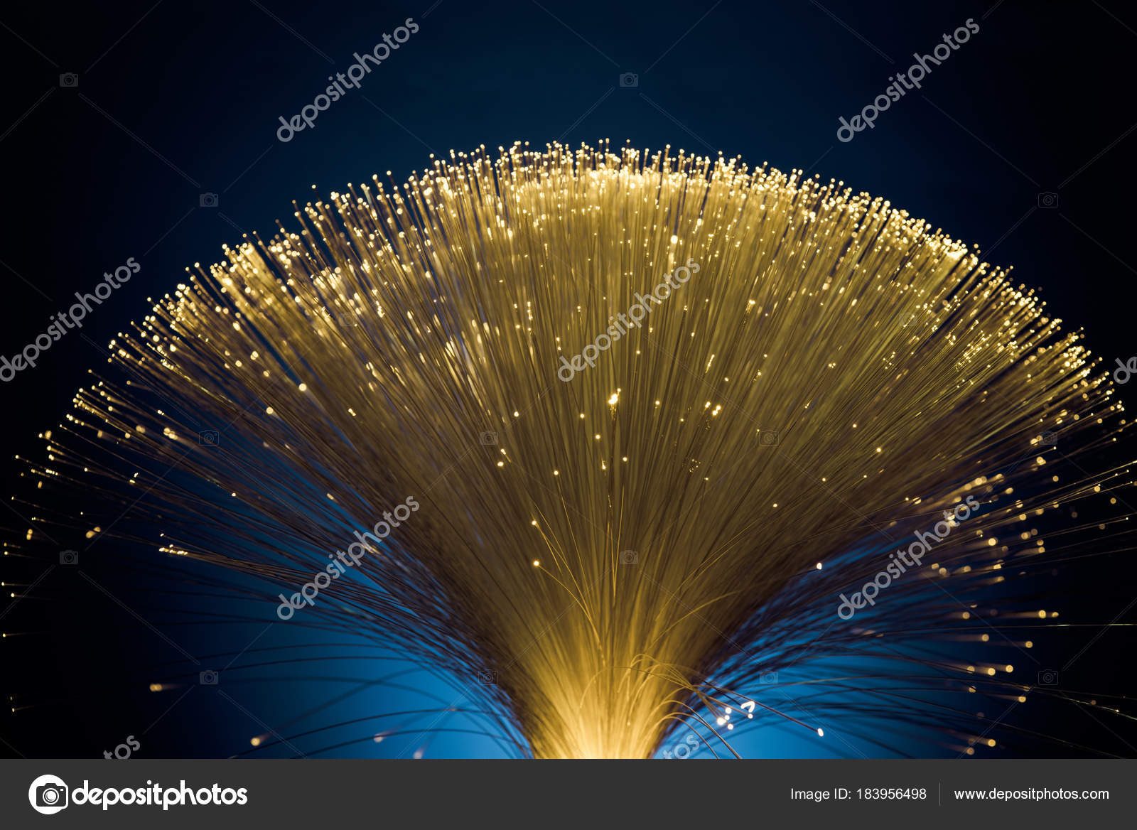 Shiny Yellow Fiber Optics Texture Background Stock Photo by ...