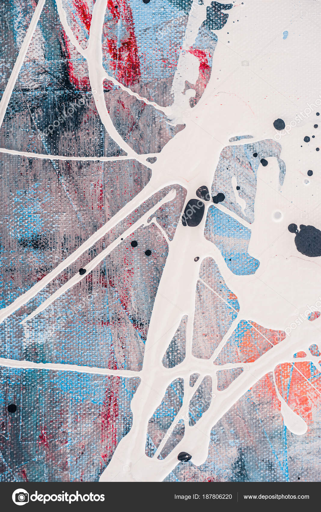 Splatters White Oil Paint Abstract Background — Stock Photo ...