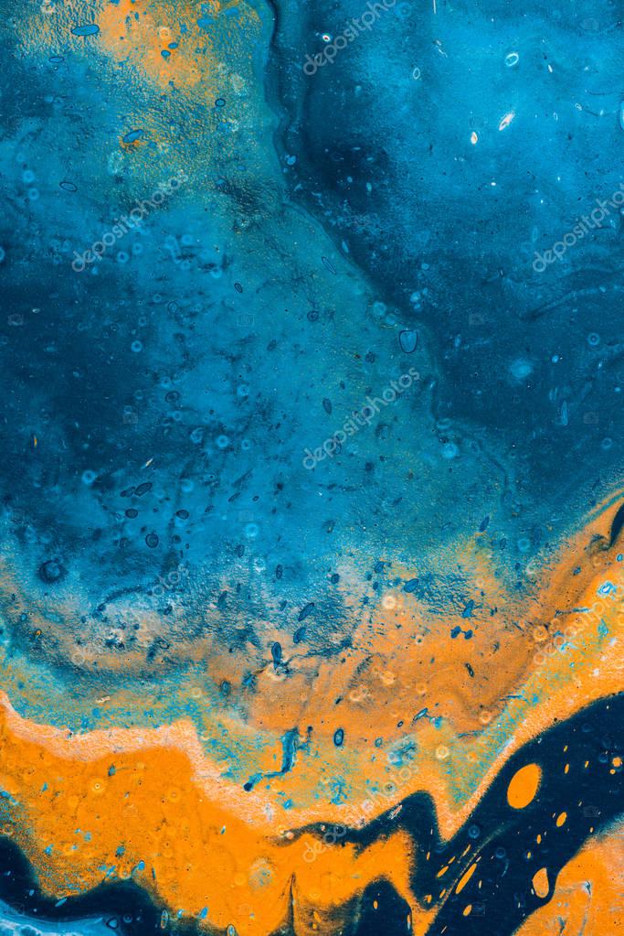 Orange And Blue Abstract Painting