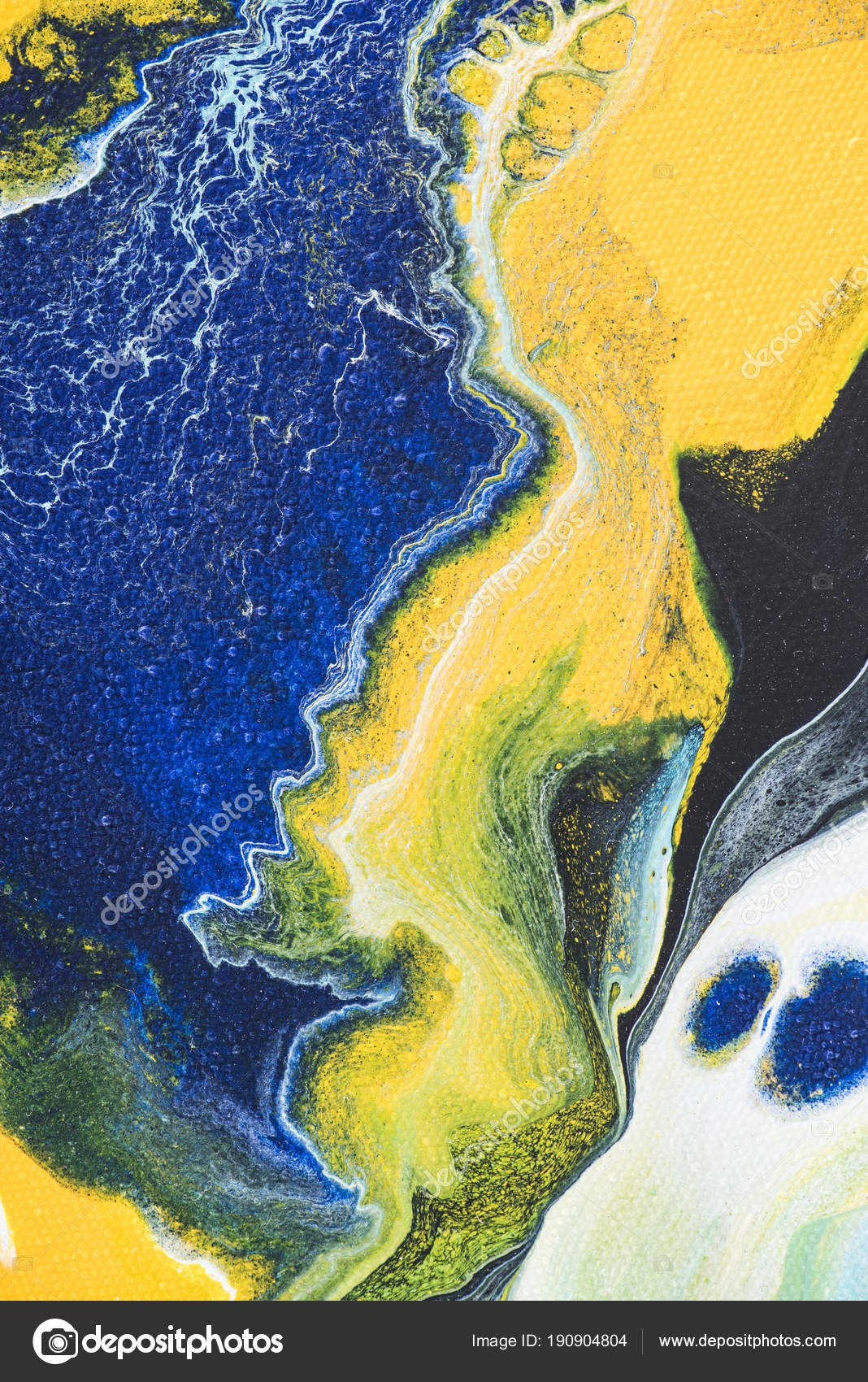 Yellow Blue Creative Painting Abstract Background Stock Illustration by ...