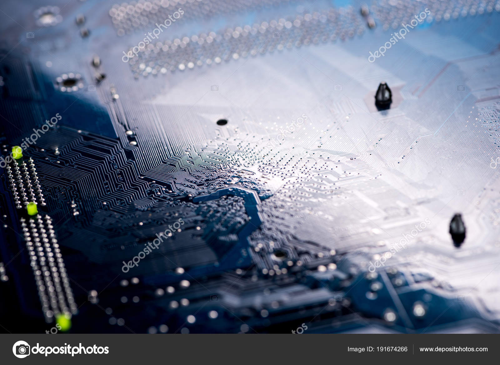 Digital Circuit Board Microchips Components — Stock Photo ...