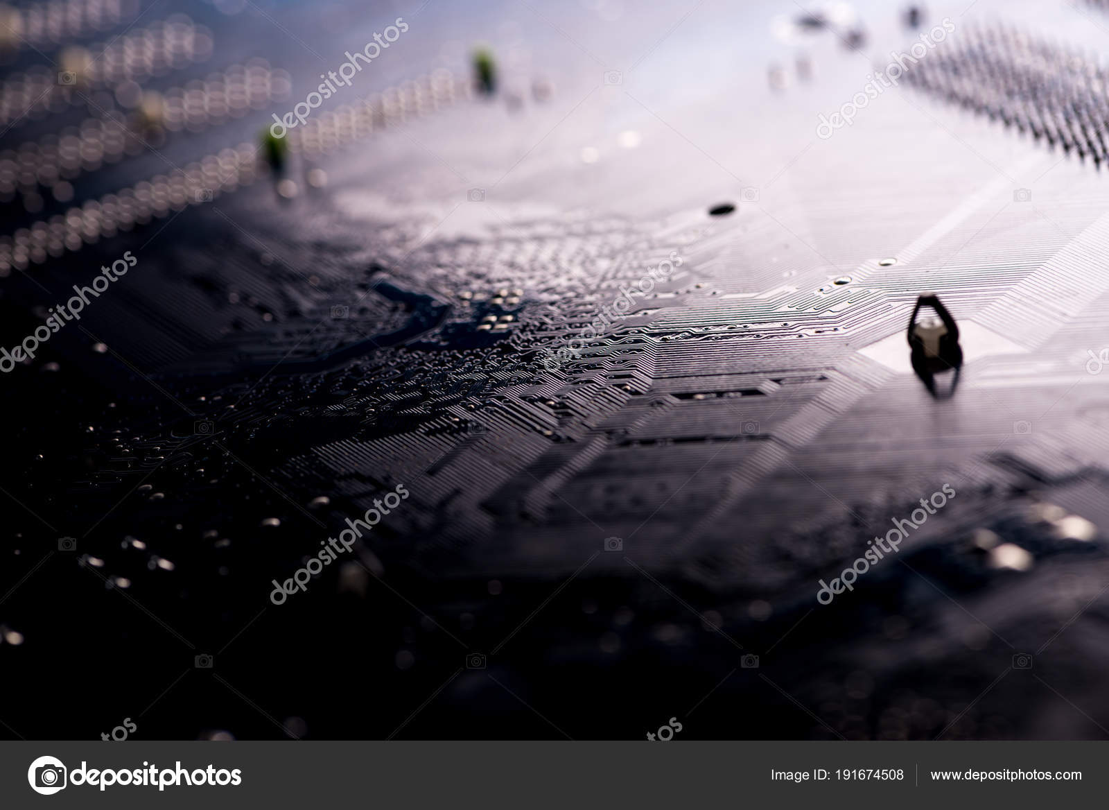 Digital Circuit Board Microchips Components — Stock Photo ...