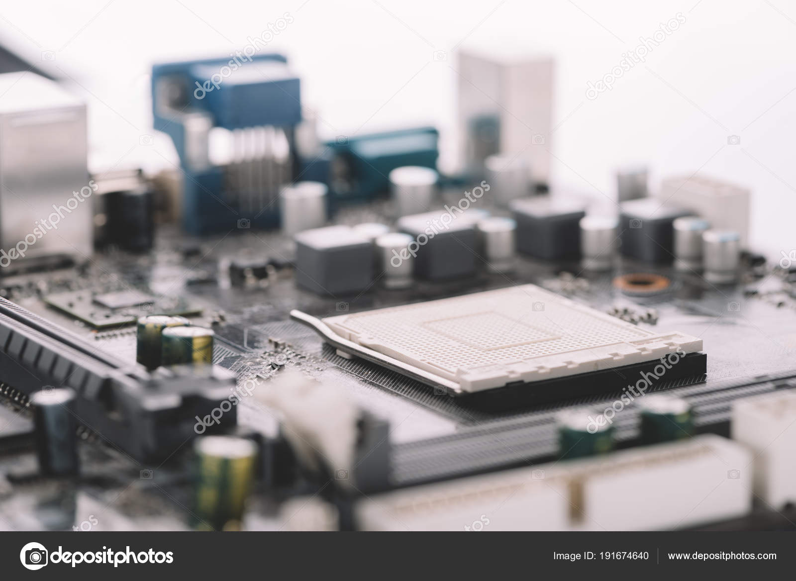 Typical Desktop Computer Logic Board Close View Stock Photo by ...