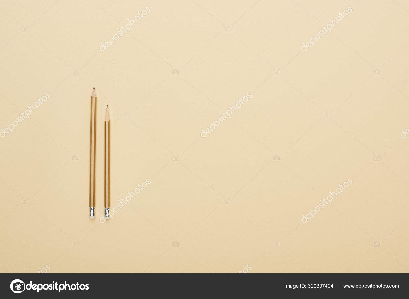 Flat Lay Wooden Pencils Beige Background Stock Photo by ©VadimVasenin ...