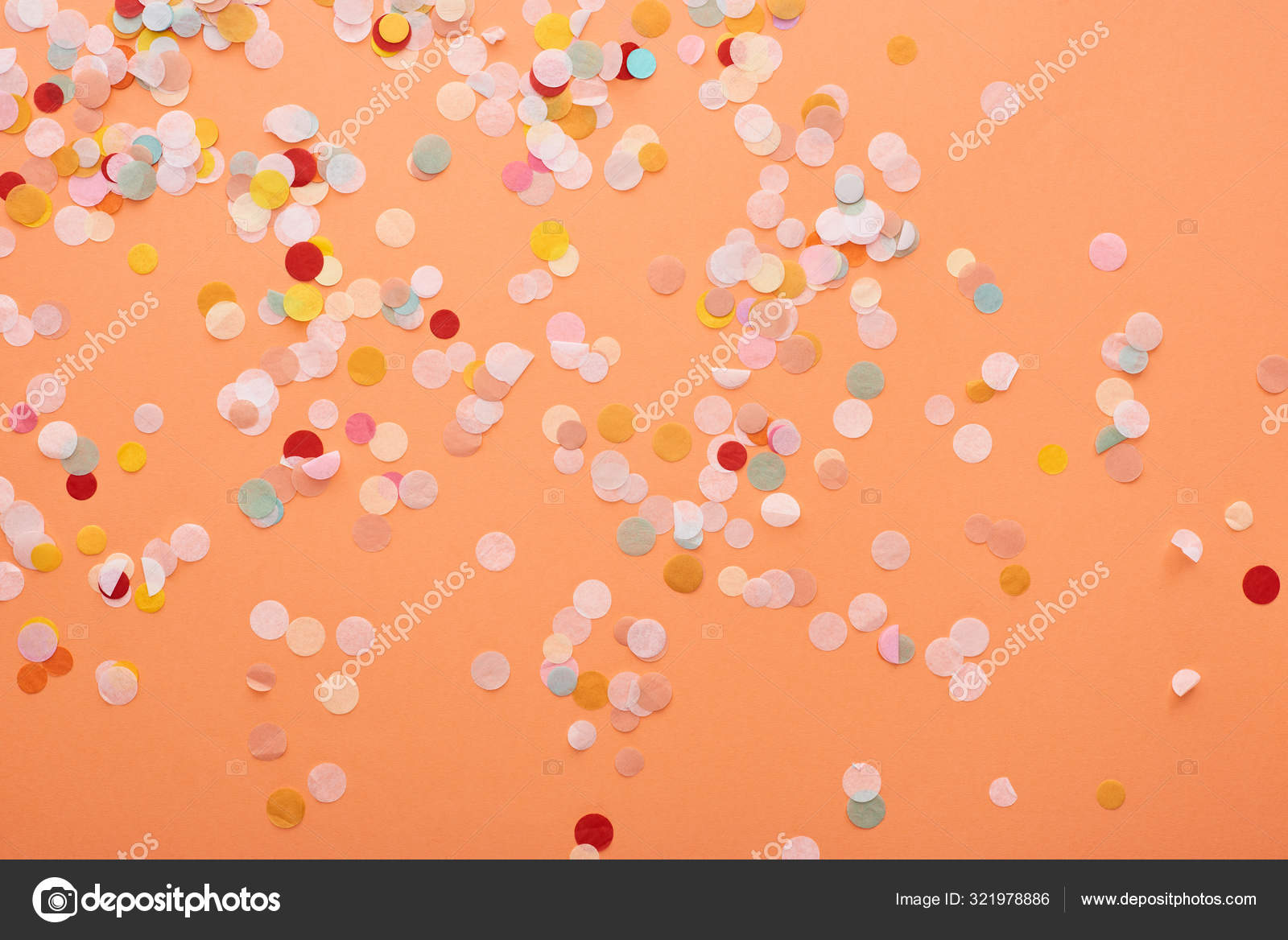 Decorative Colorful Confetti Orange Background — Stock Photo ...