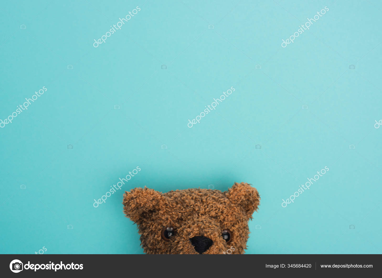 Top View Teddy Bear Blue — Stock Photo © VadimVasenin #345684420