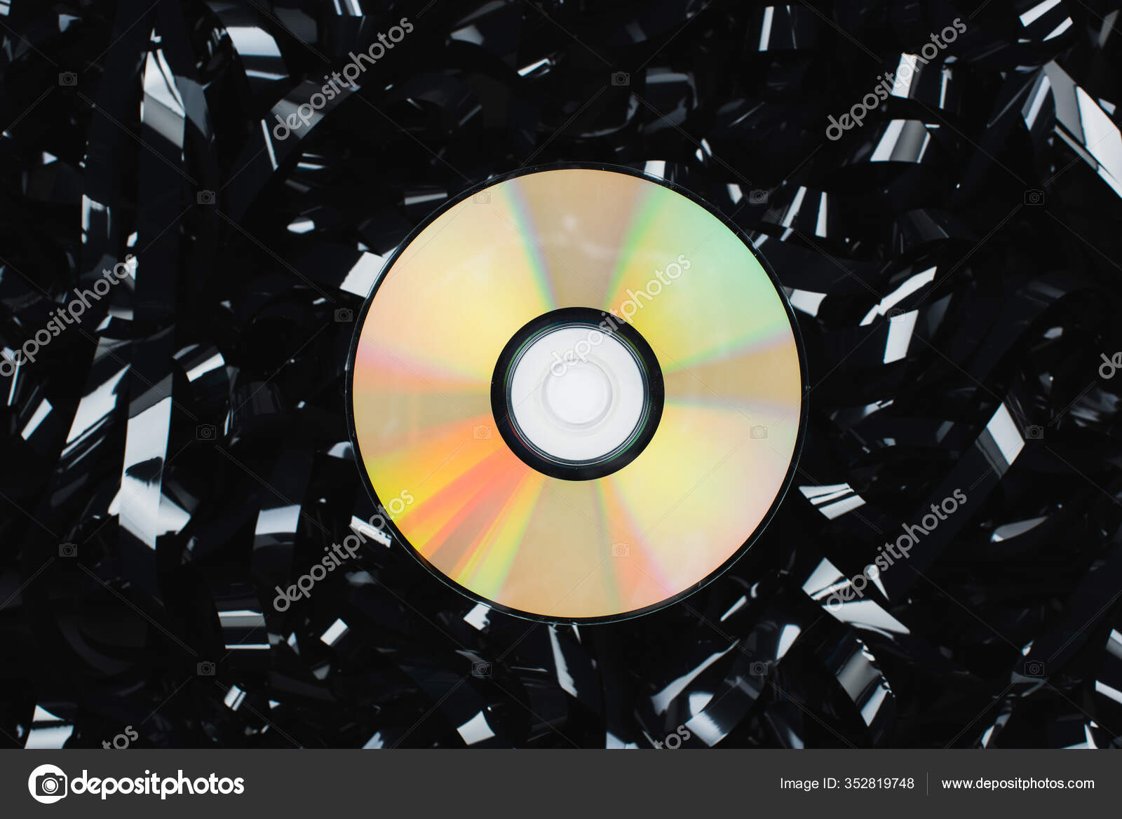 Top View Disc Black Film Strip Stock Photo by ©VadimVasenin 352819748