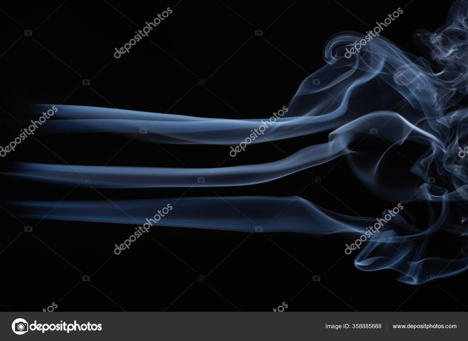 White Flowing Smoke Cloud Black Background — Stock Photo © VadimVasenin ...