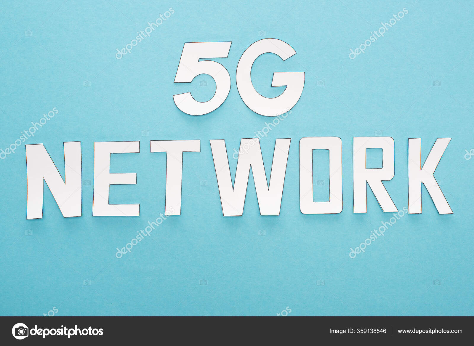 Top View White Network Lettering Blue Background — Stock Photo ...