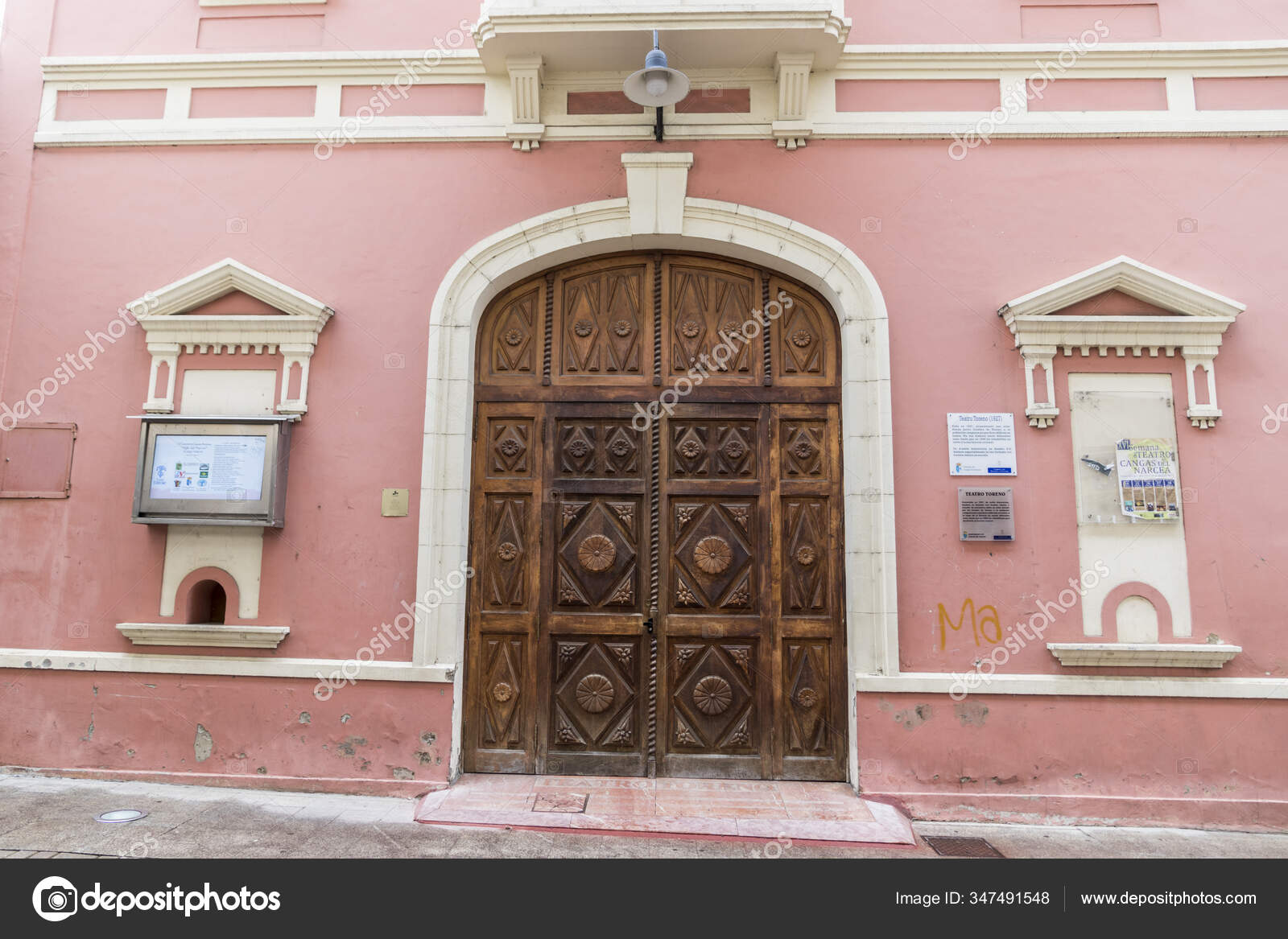 Cangas Del Narcea Spain Teatro Toreno Theater Traditional Town Asturias ...