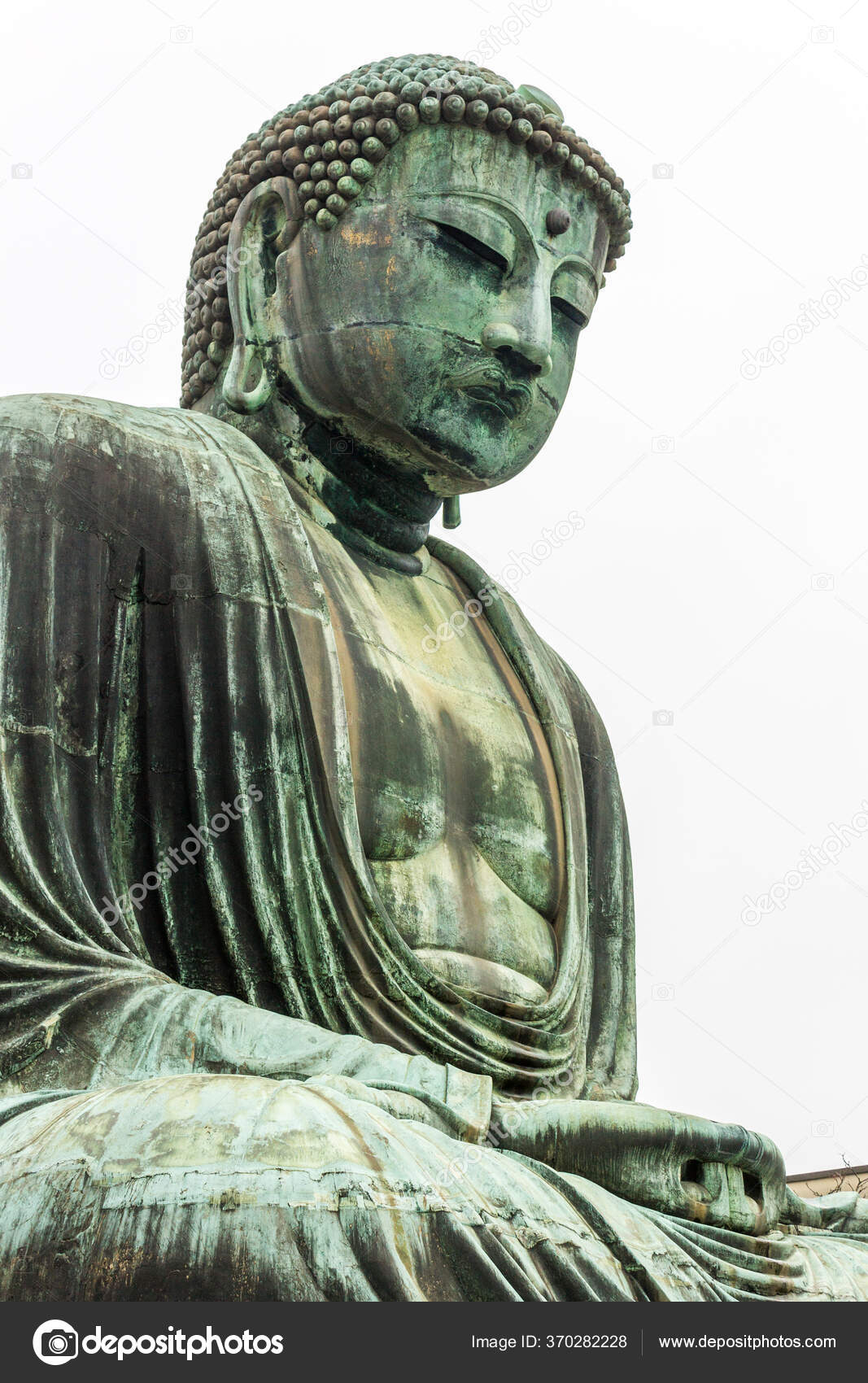 Kamakura Japão Vistas Grande Buda Daibutsu Grande Estátua Bronze ...
