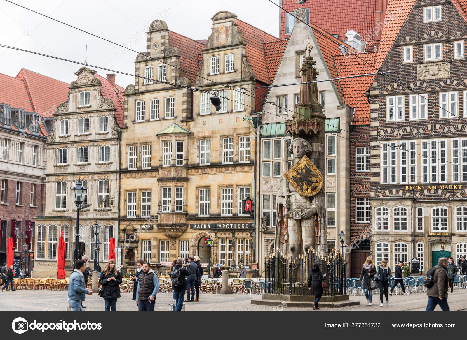 Bremen Germany Bremen Roland Statue Roland Frankish Military Leader ...