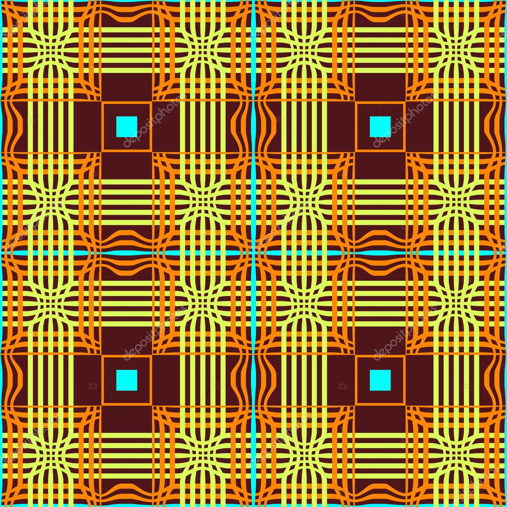 Geometría abstracta patrón tribal sin costuras con cuadrados azules ...