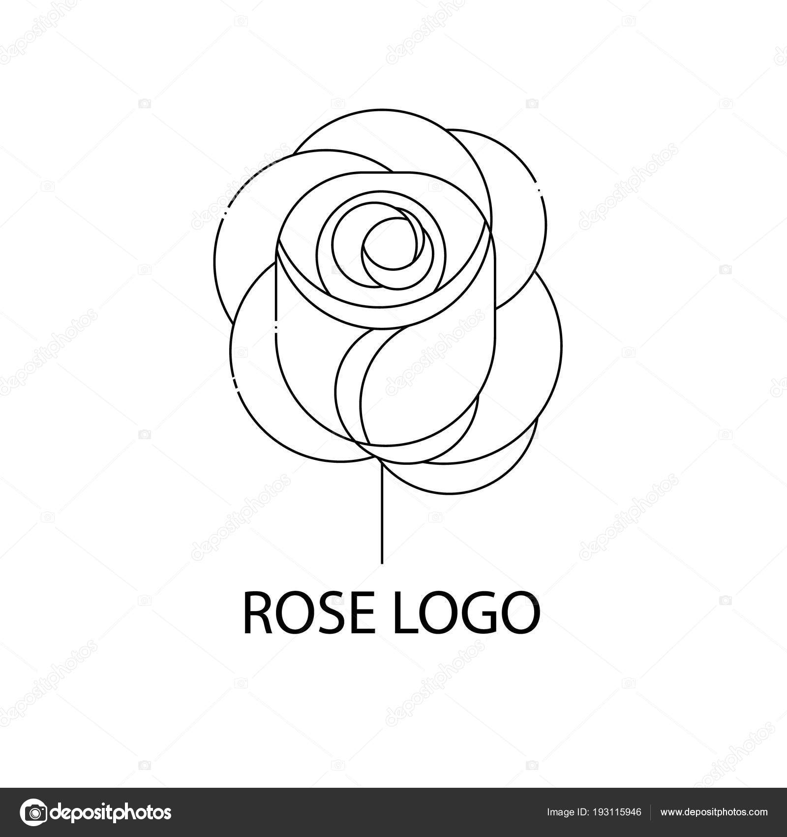 Rose vector logo design Stock Vector by ©lionimageone@gmail.com 193115946
