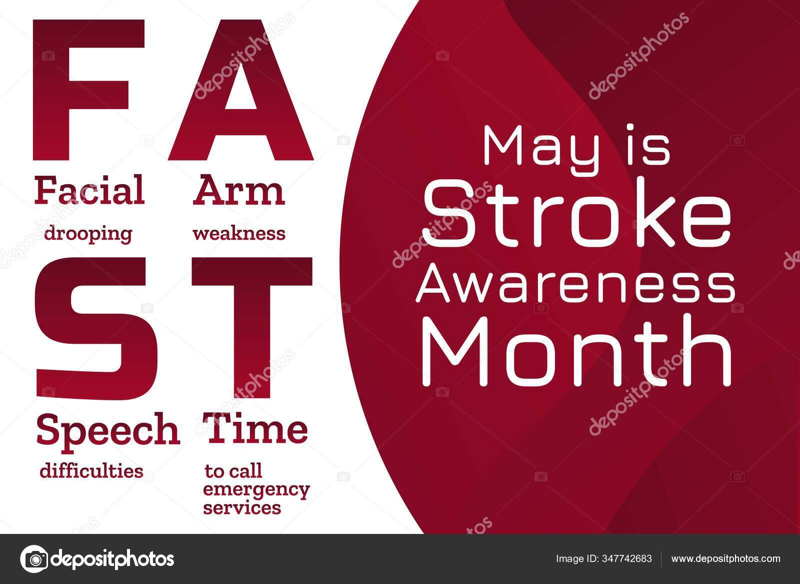 May is National Stroke Awareness Month. Stroke symptoms. Mnemonic ...