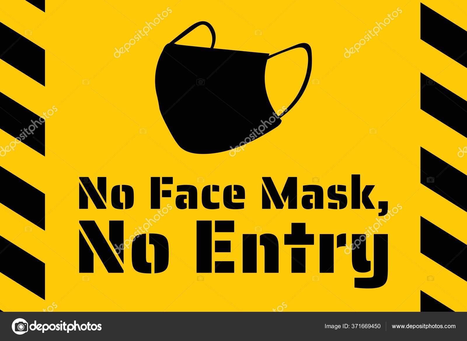 No face mask, no service. Novel Coronavirus COVID-19 or 2019-nCoV ...