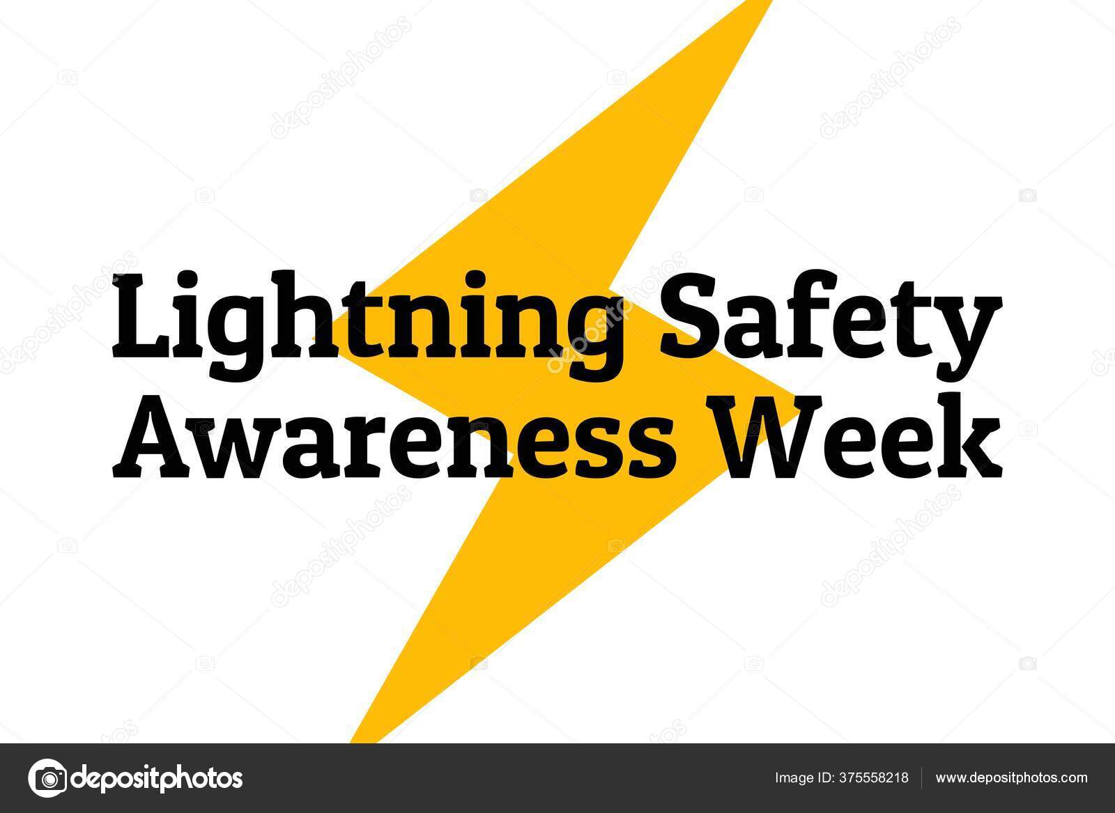 Lightning Safety Awareness Week concept. Template for background ...