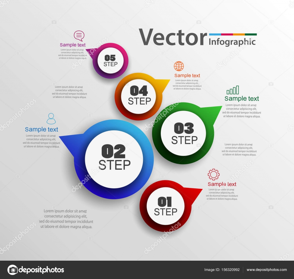 Vector infographics design and marketing icons can be used for workflow ...
