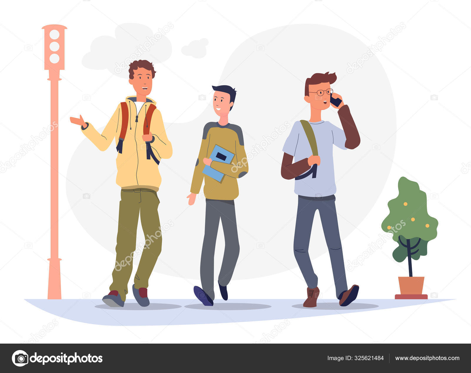 Animated Students Walking