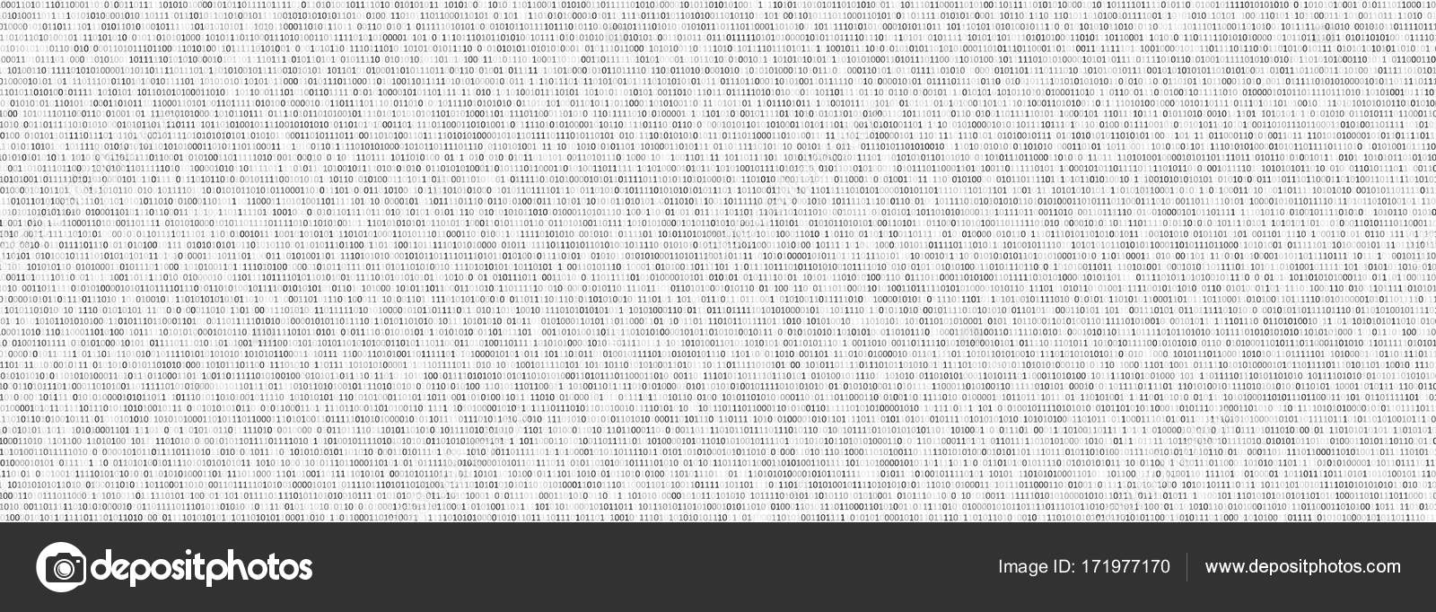 Binary code black and white background with two binary digits, 0 and 1 ...