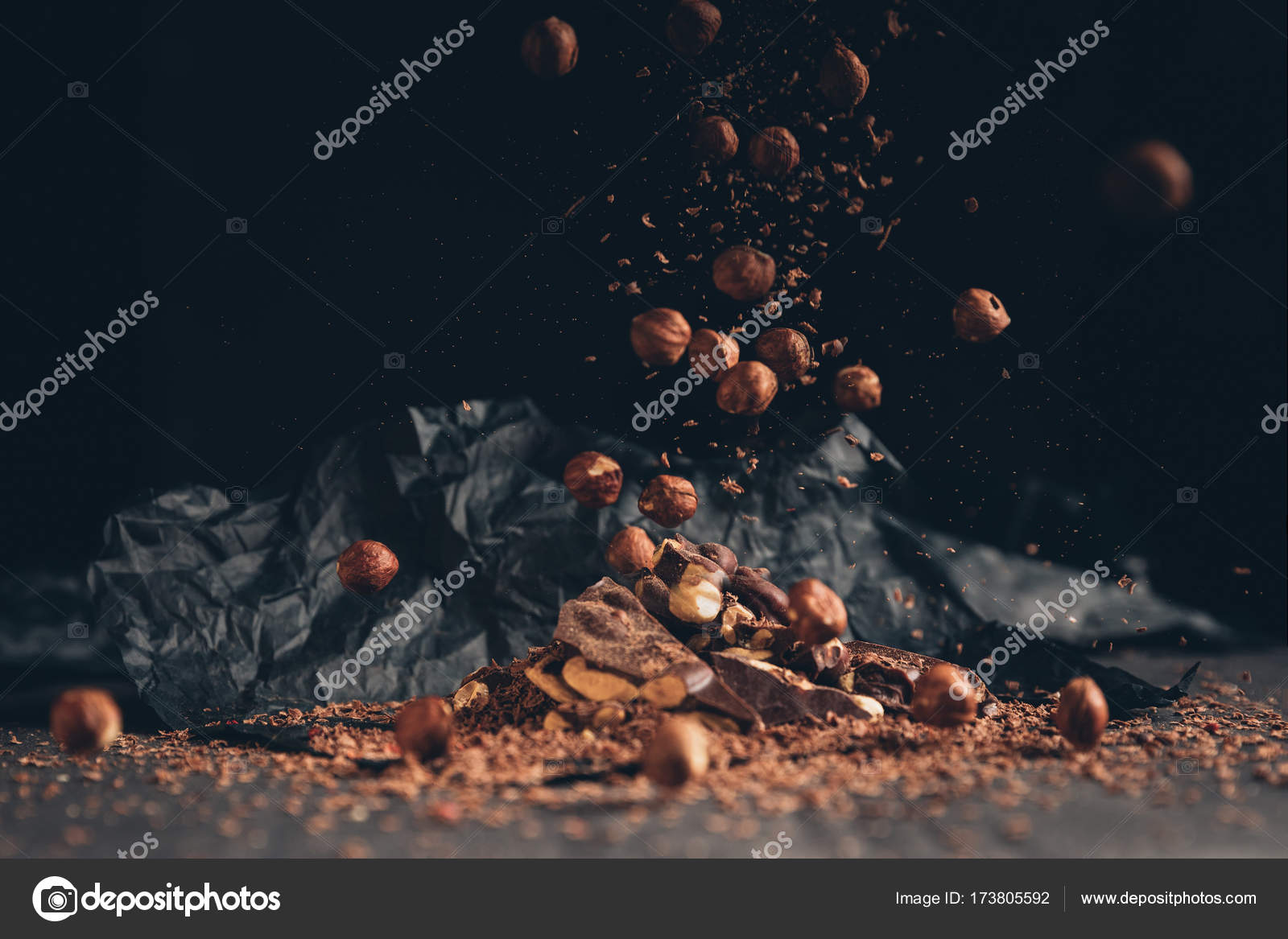 Falling nuts — Stock Photo © AntonMatyukha #173805592