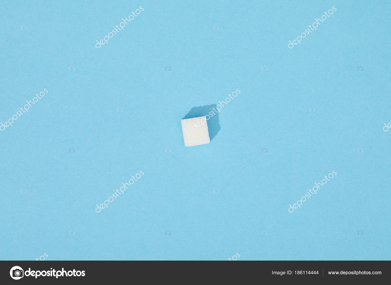 Sweet White Sugar Cube Shadow Blue Stock Photo by ©AntonMatyukha 186114444