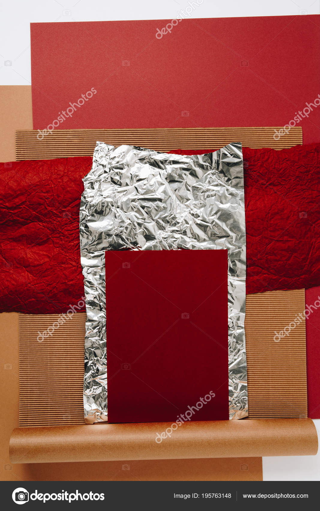 Close View Various Paper Foil Cardboard Textures Grey Background — Free ...