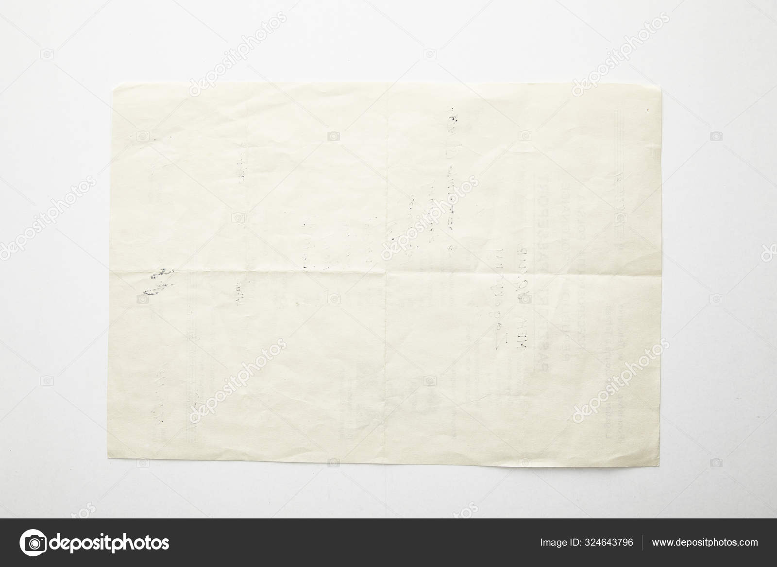 Top View Empty Vintage Paper White Background — Stock Photo ...