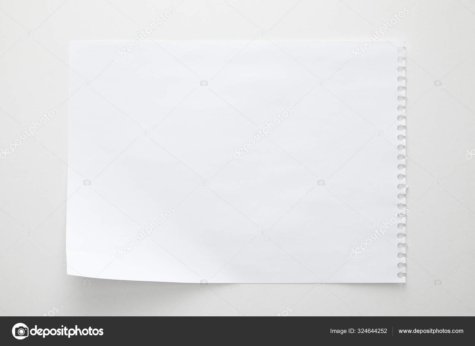 Top View Empty Paper Sheet White Background — Stock Photo ...