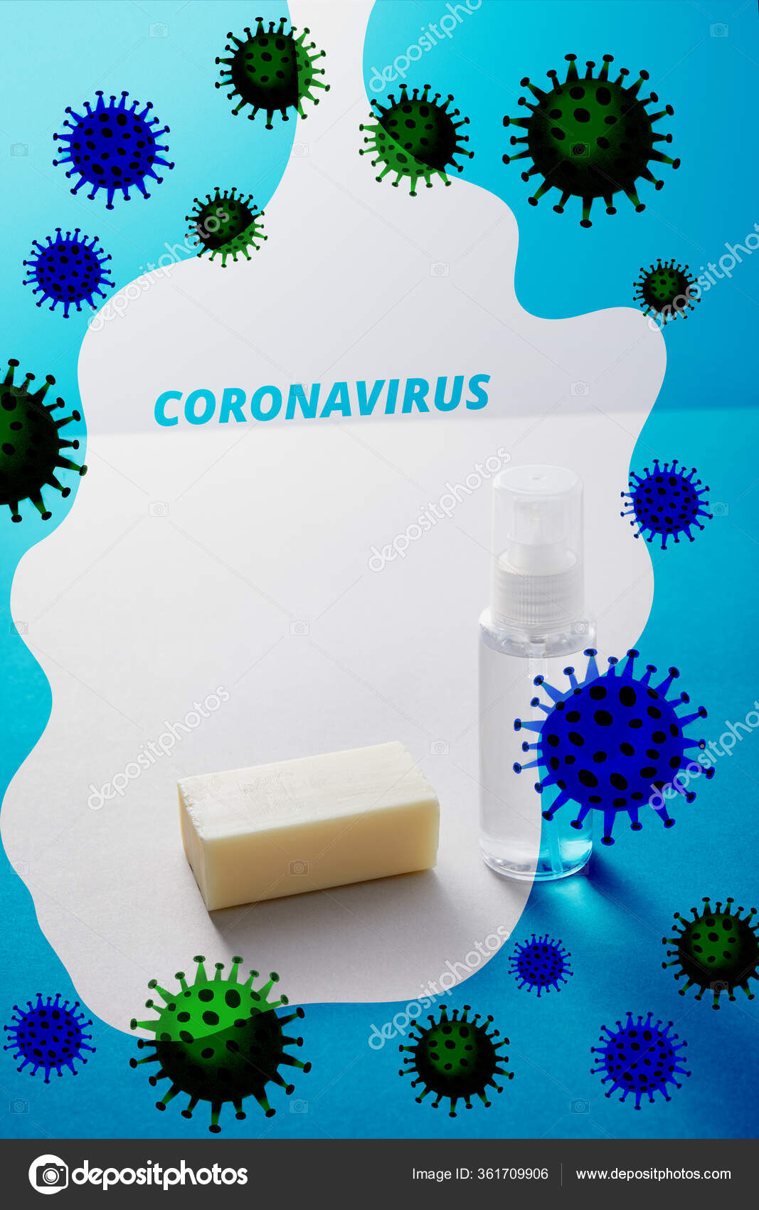 Hand Sanitizer Spray Bottle Antibacterial Soap White Background ...