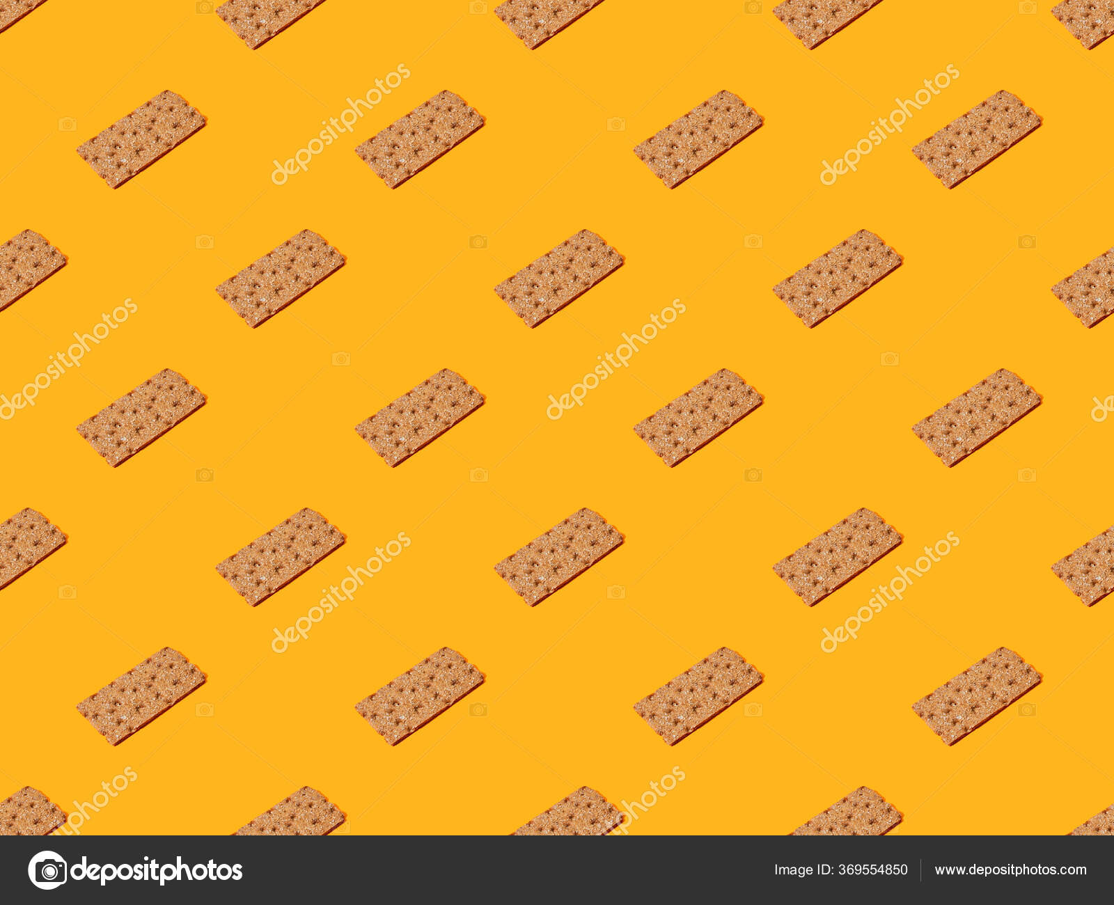 Fresh Crispbread Orange Colorful Background Seamless Pattern Stock ...
