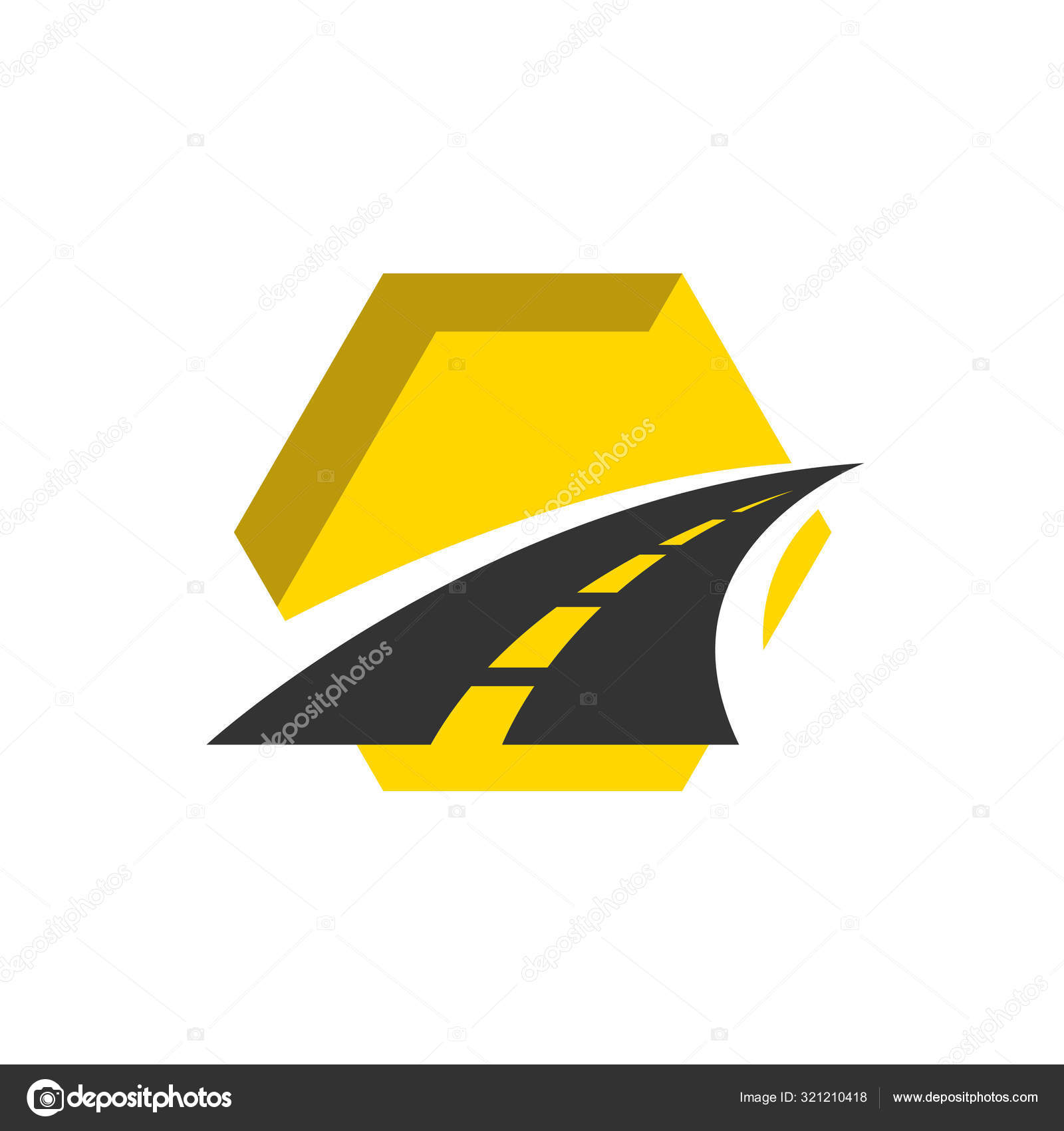 Road construction logo road maintenance creative sign concept. P ...