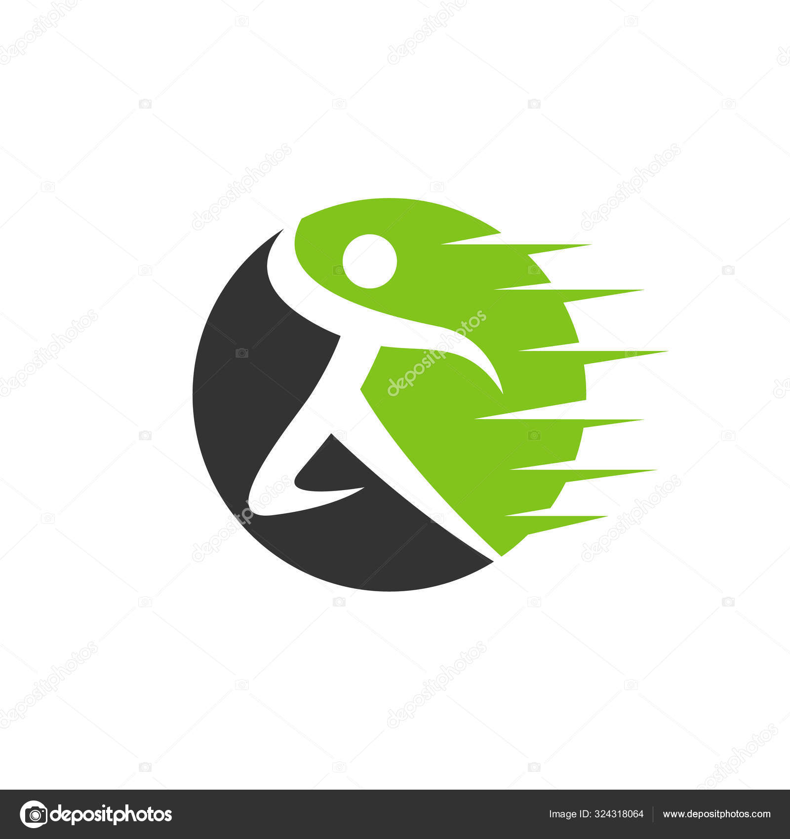 Abstract running man logo design vector elements illustrations Stock ...