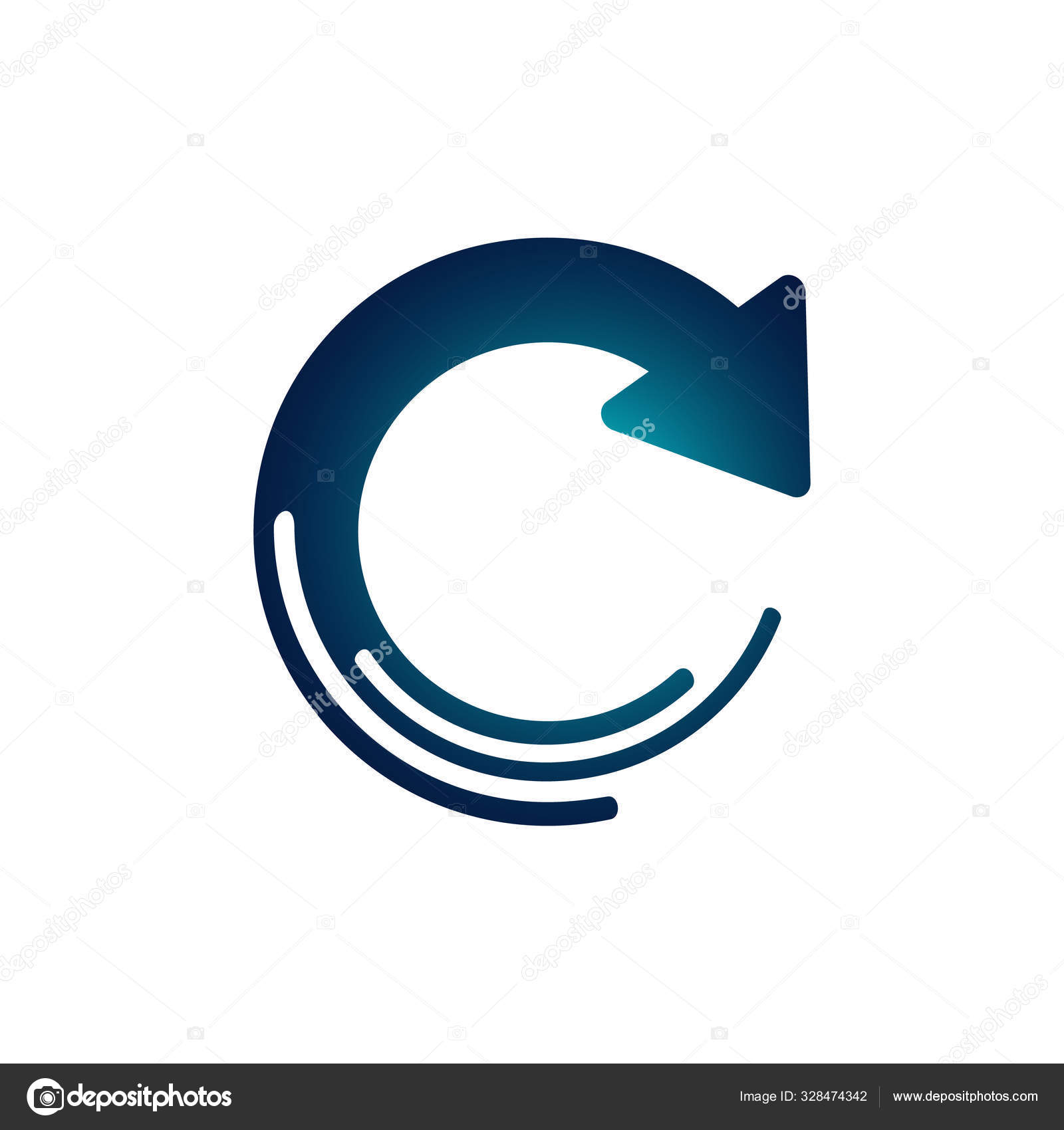 Reload logo design vector stylish loading icon circular Arrow Sy Stock ...