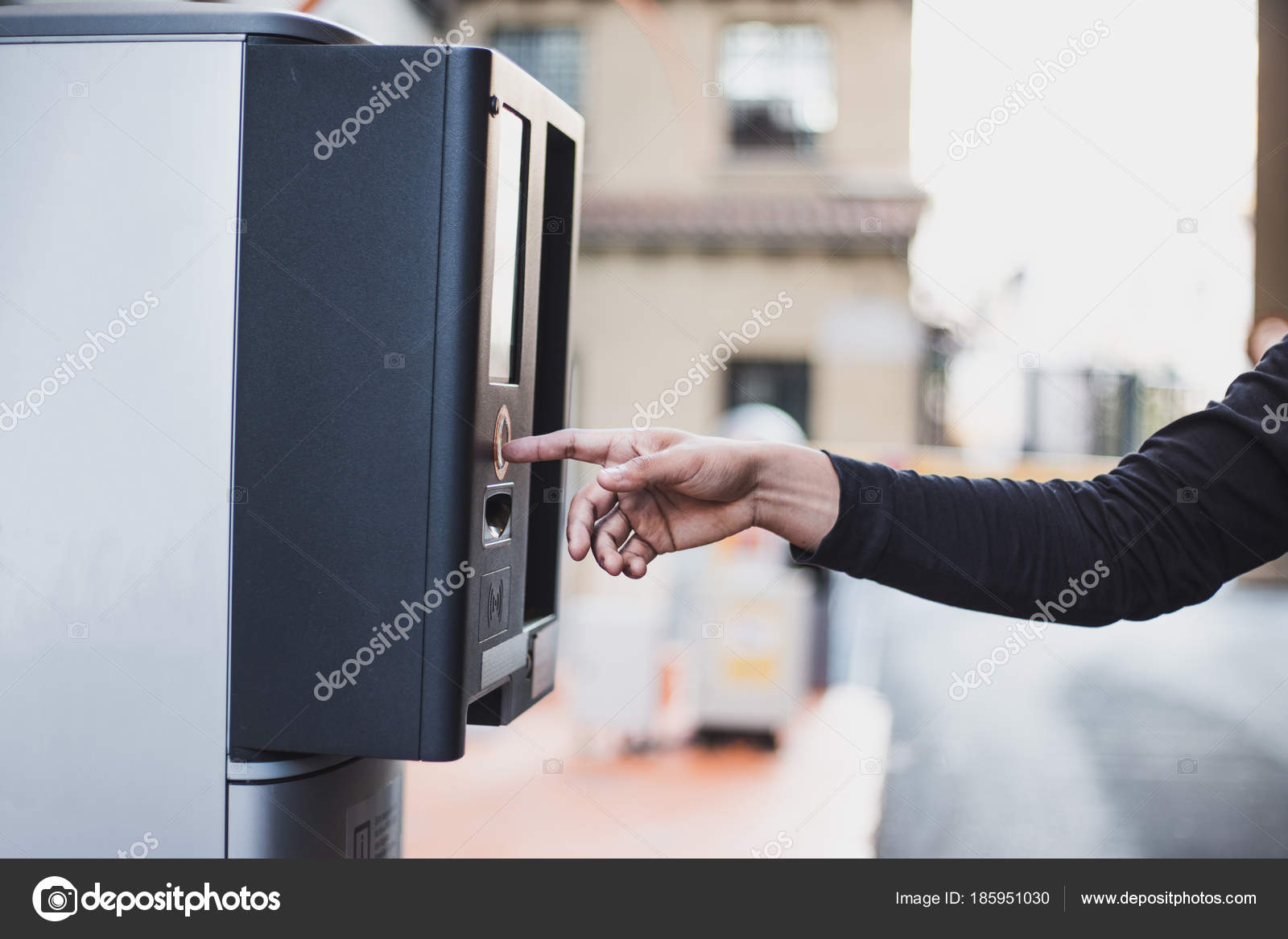 Taking Ticket Parking Machine — Stock Photo © juanjegarrido #185951030