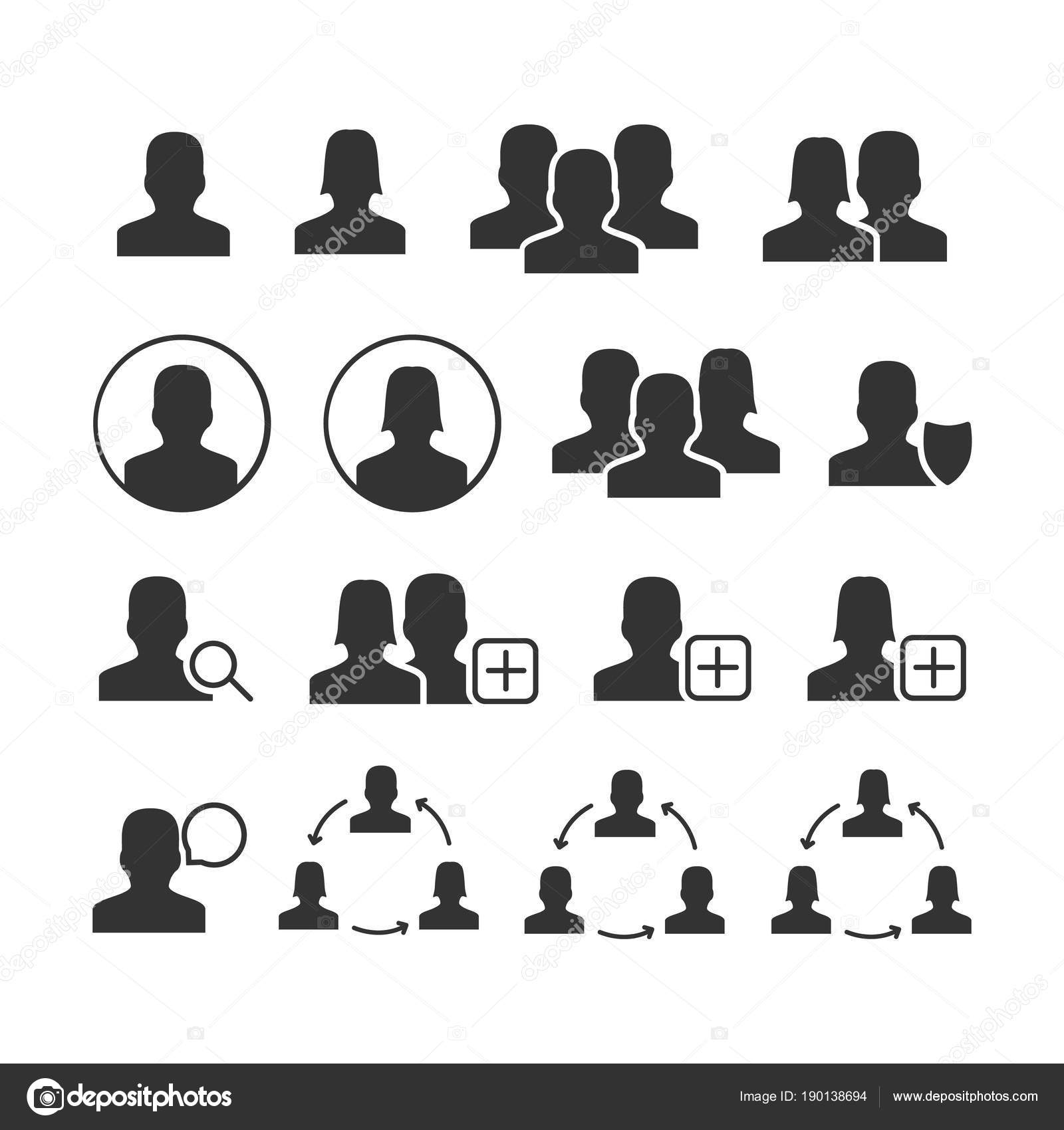 Vector image set of user icons. Stock Vector by ©MaksimAnkuda 190138694