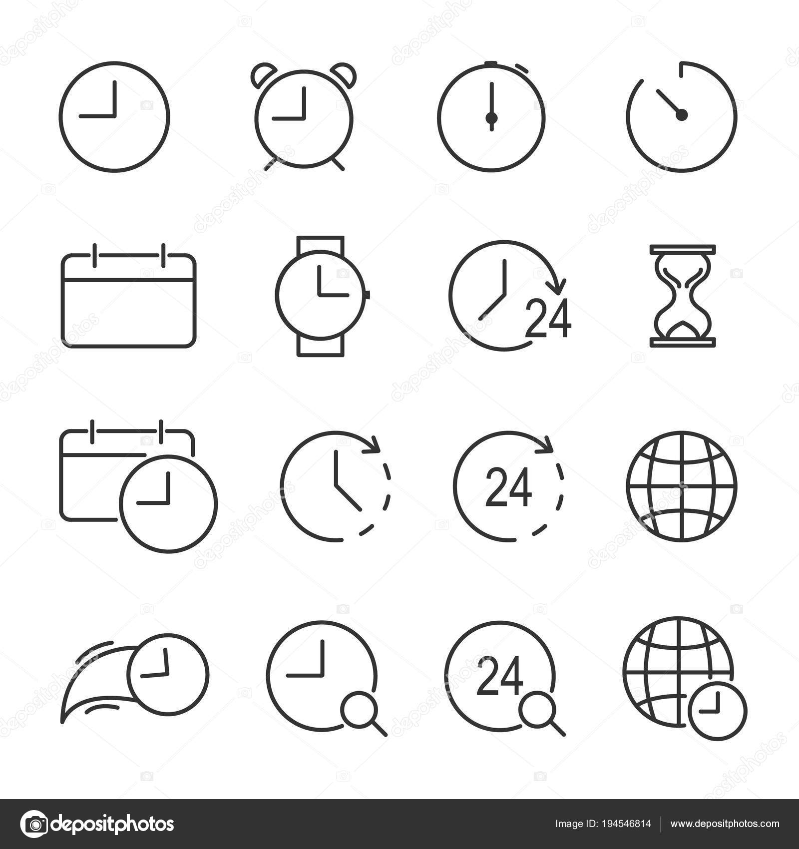 Vector image of a set time line icon. Stock Vector Image by ...