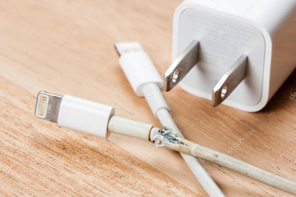 damaged charger cable – Stock Editorial Photo © norgallery #143215627