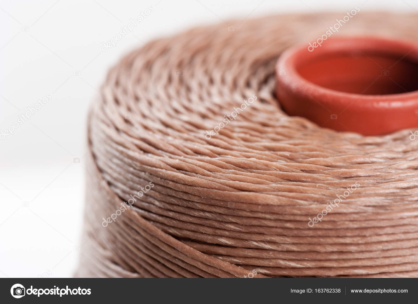 Brown waxed thread — Stock Photo © norgallery #163762338